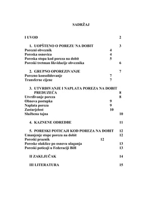 Porez na dobit ij | DOC
