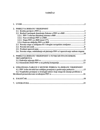 Porez na dodatnu vrijednost | DOC