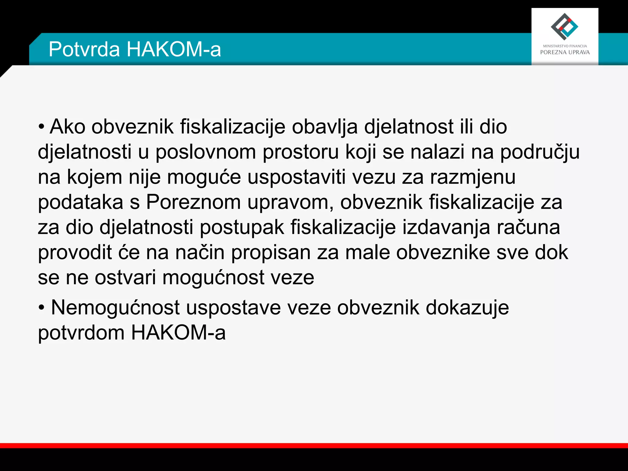 Porezna uprava - Fiskalizacija | PDF