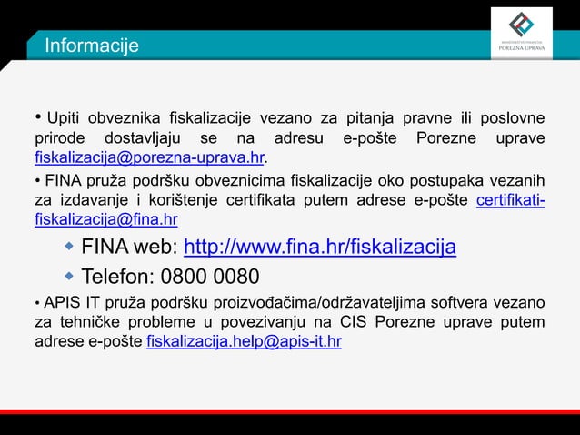 Porezna uprava - Fiskalizacija | PPT