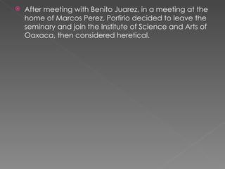 Porfirio díaz | PPT | Politics