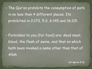 Pork prohibited in qur’an | PPT