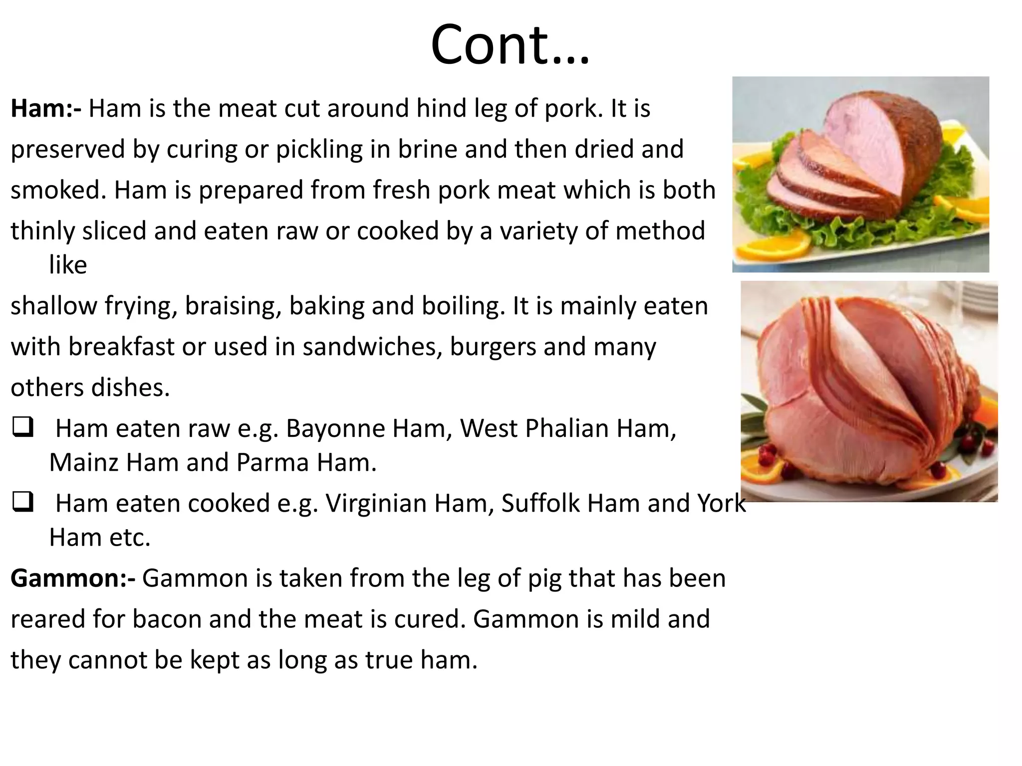 Pork and pork based products | PPT
