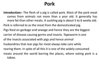 Pork and pork based products | PPT