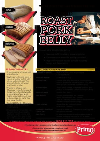 Pork Belly. A must have Winter menu item. | PDF