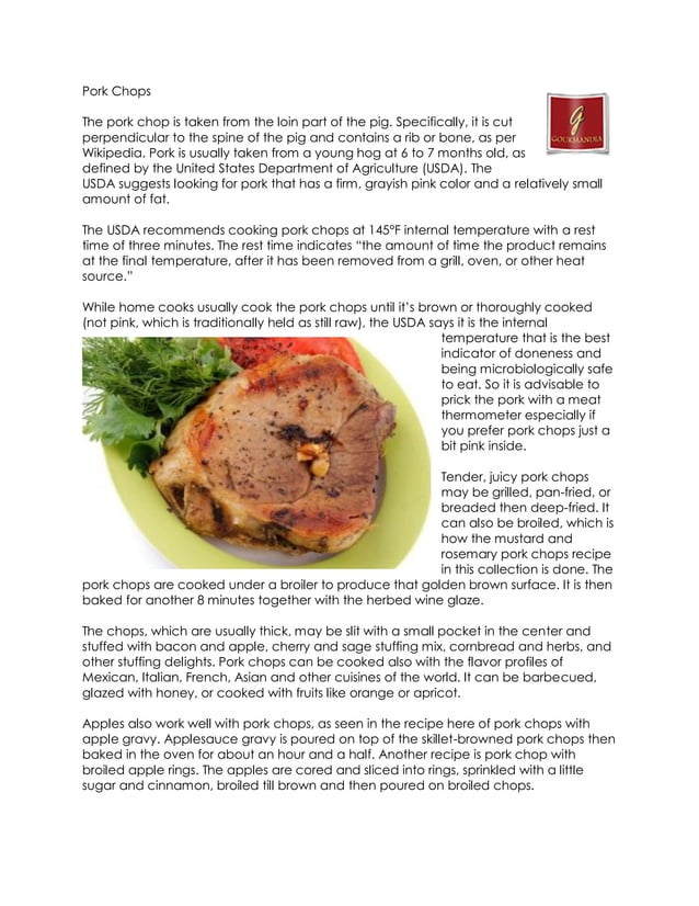 Pork chops | PDF