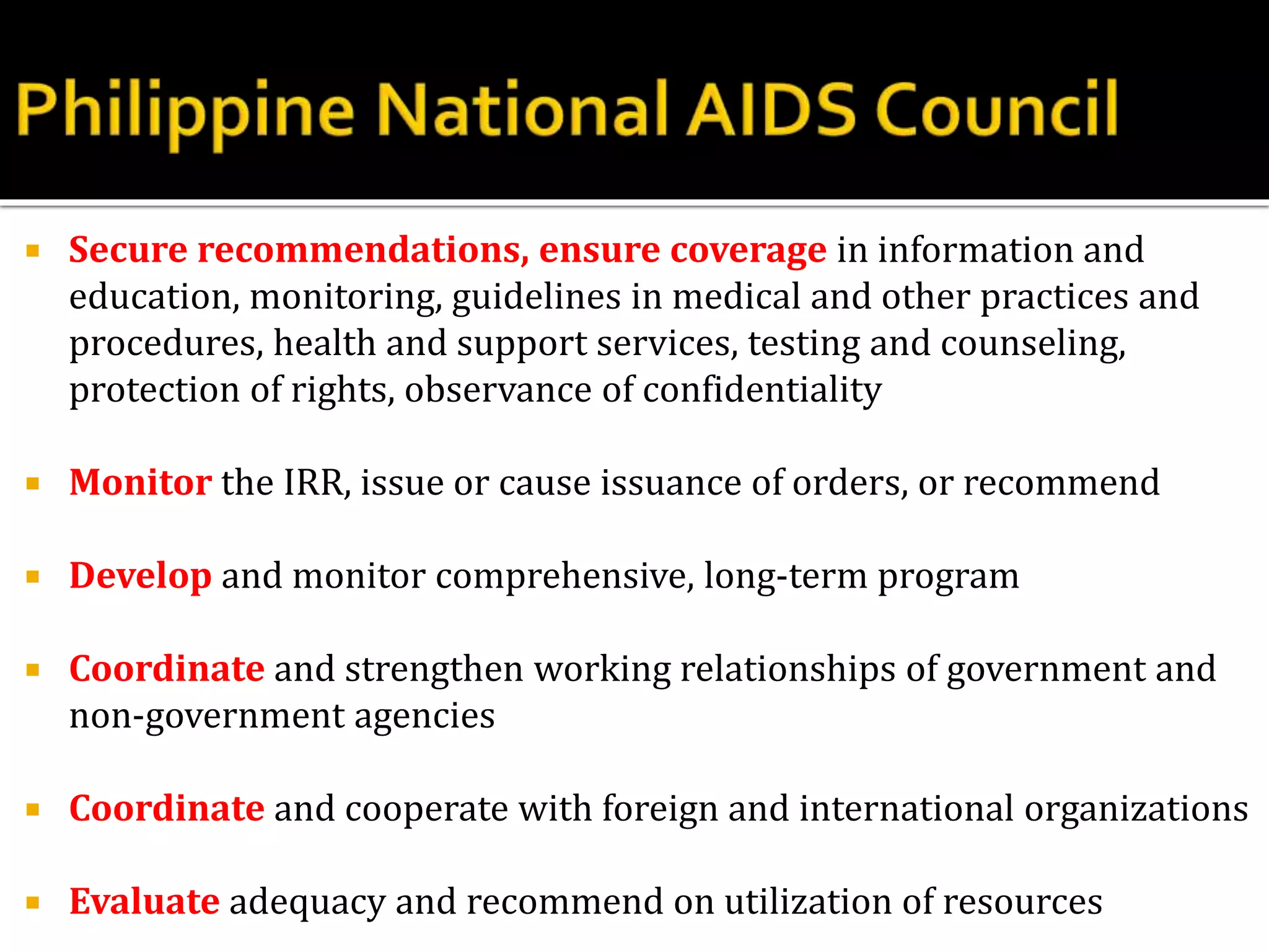 Republic Act 8504: Philippine AIDS Prevention and Control Act of 1998 ...