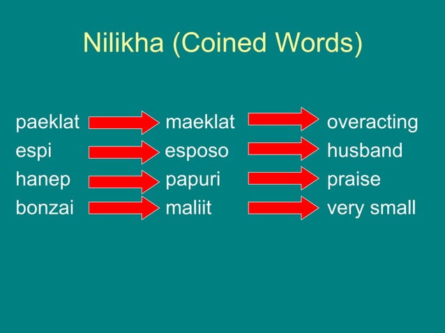 Pormal at di pormal na salita | PPT