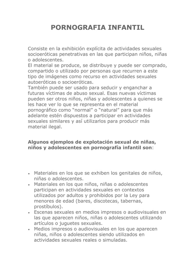 Pornografia Infantil Pdf