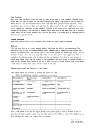 Poroduction Of Terry Towe L | PDF