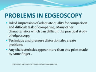 Poroscopy and edgeoscopy | PPTX