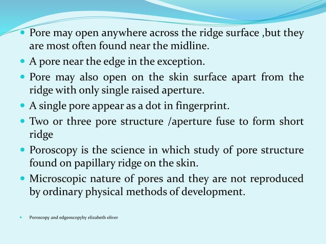 Poroscopy and edgeoscopy | PPTX