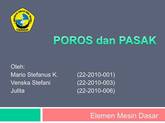Poros dan Pasak | PPTX