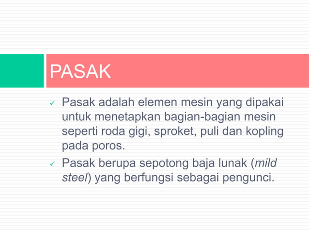 Poros dan Pasak | PPTX