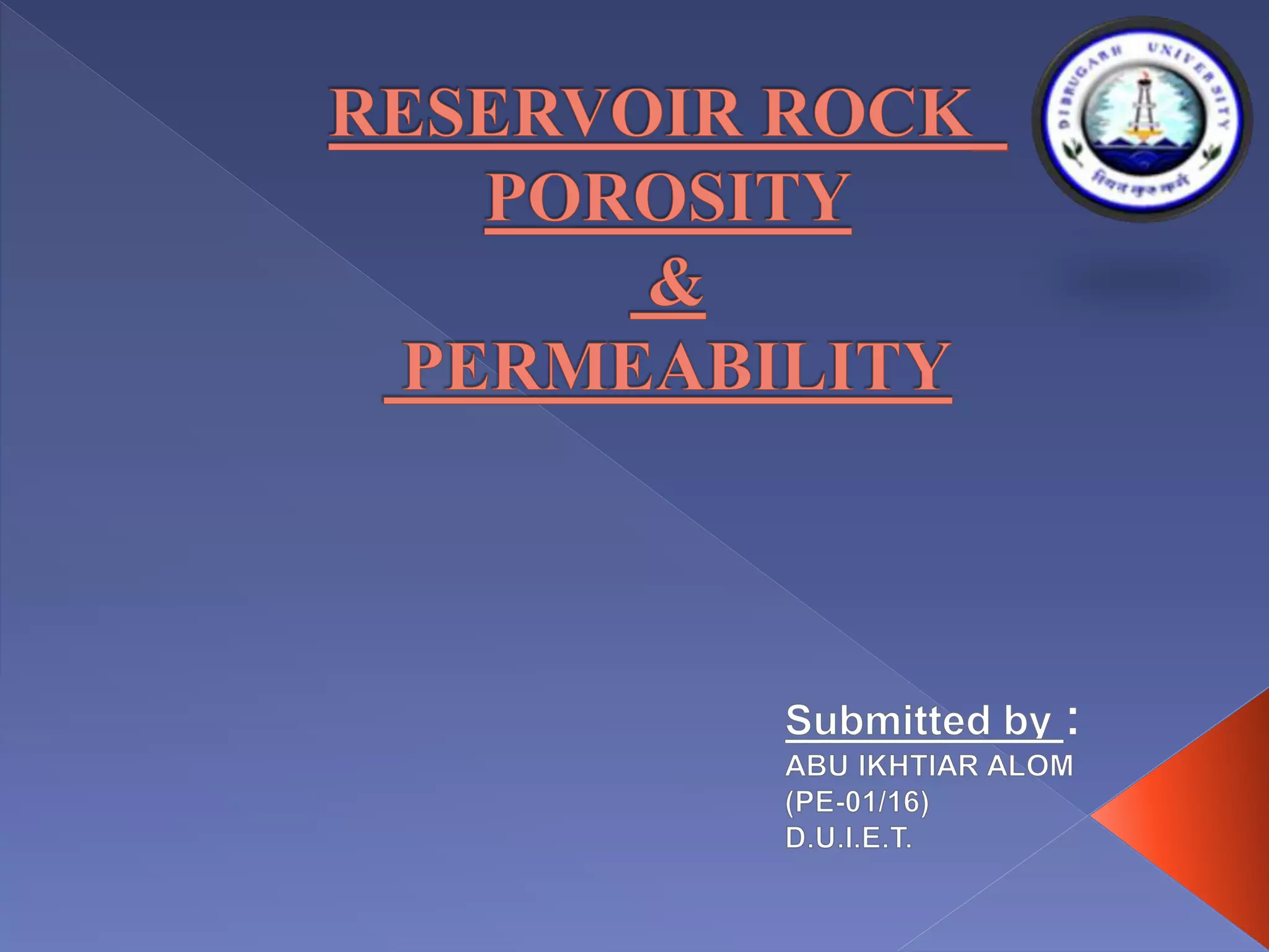 Porosity and permeability | PPTX | Geology | Science