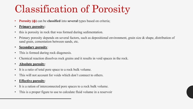 Porosity | PPTX | Geology | Science