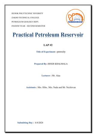 Practical Reservoir (Porosity ). pdf | PDF