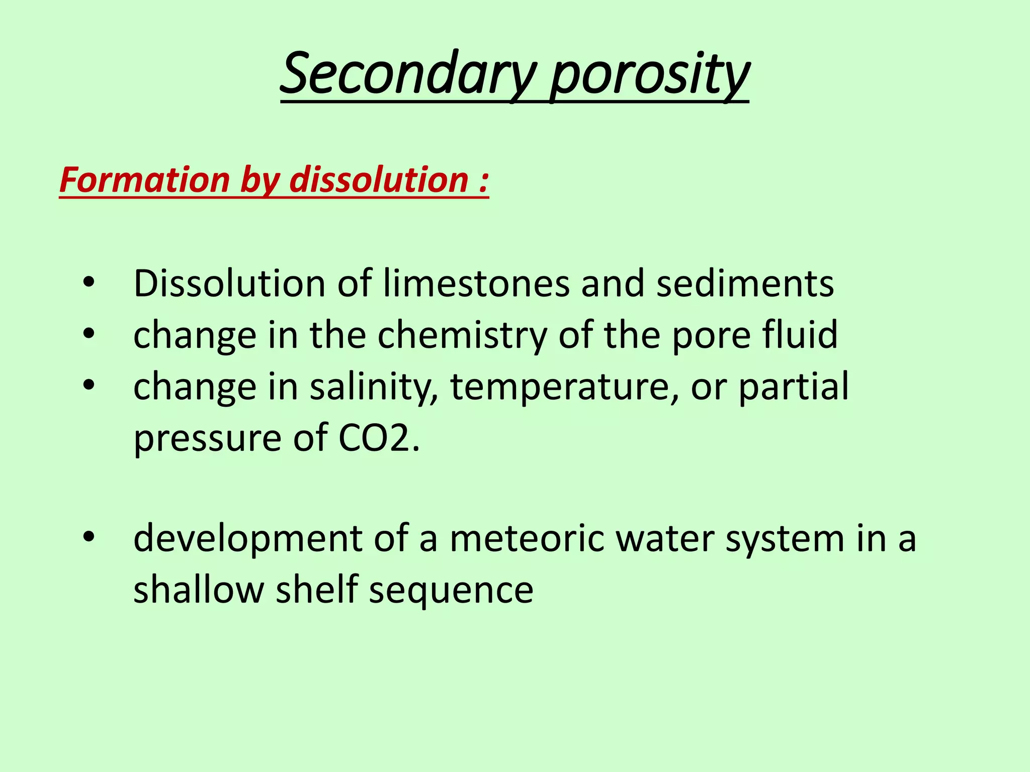 Porosity and types in geology based | PPTX