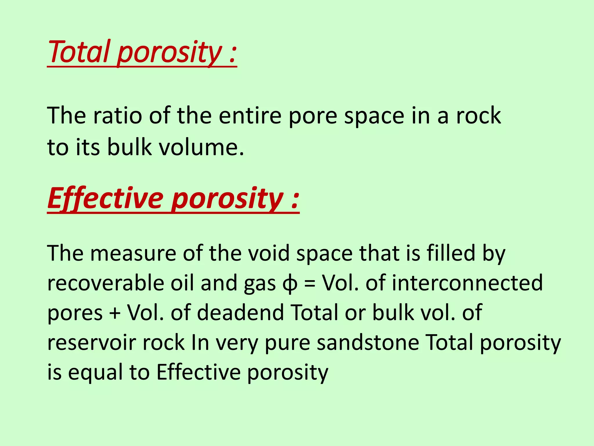 Porosity and types in geology based | PPTX
