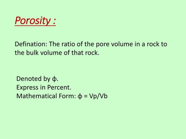 Porosity and types in geology based | PPTX | Geology | Science