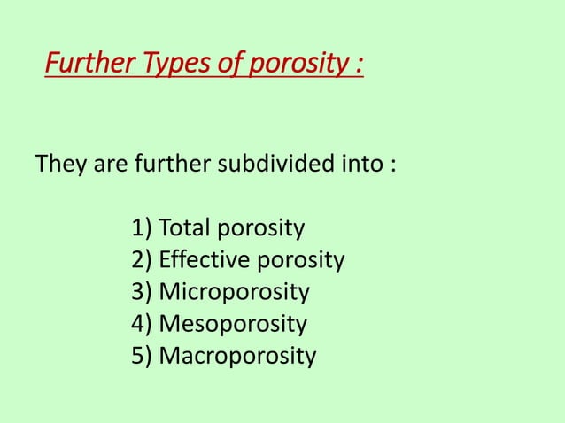 Porosity and types in geology based | PPTX | Geology | Science