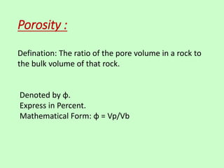 Porosity and types in geology based | PPT