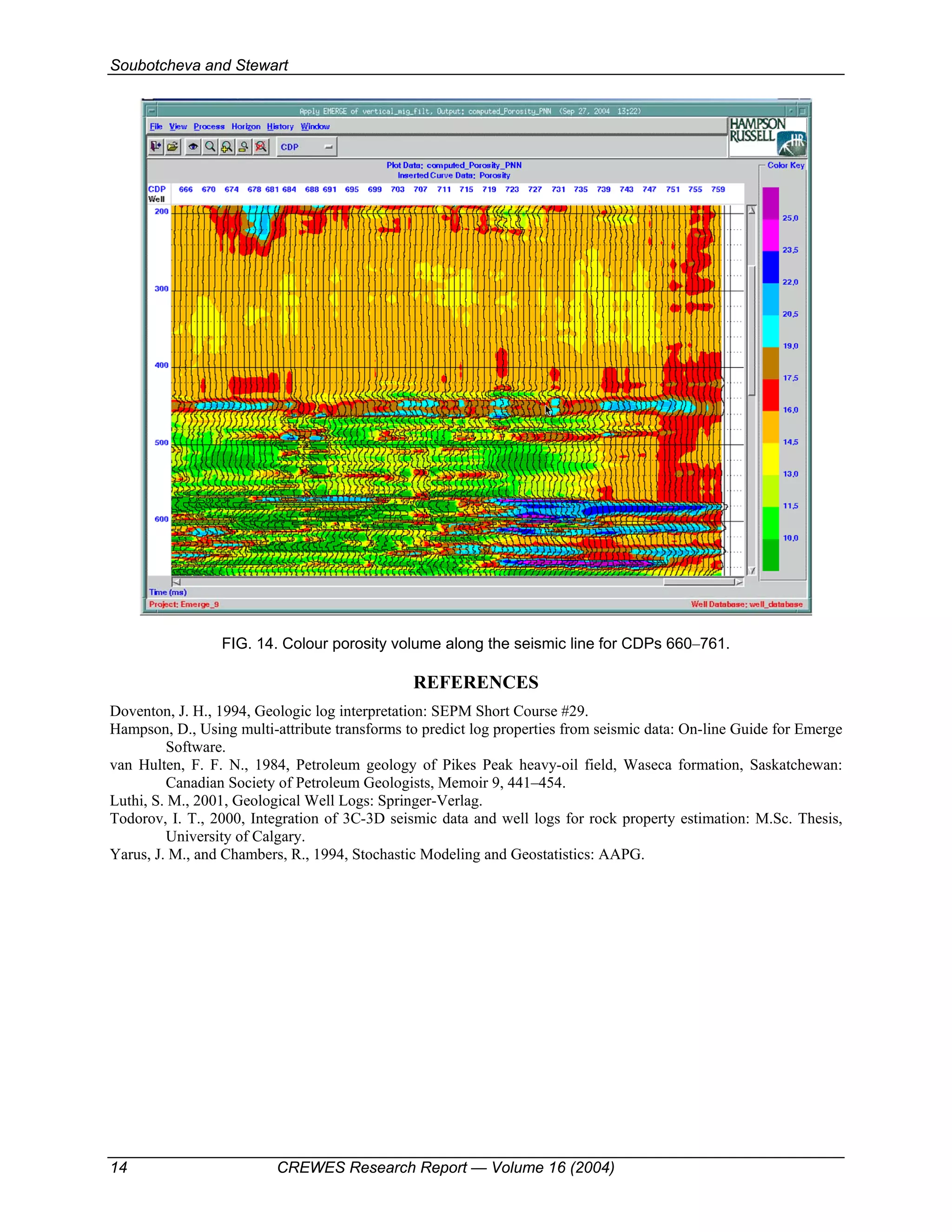 Porosity prediction from seismic using geostatistic | PDF