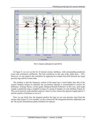 Porosity prediction from seismic using geostatistic | PDF