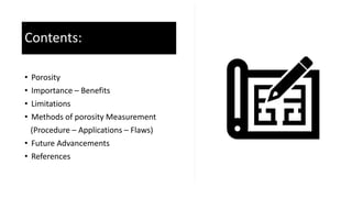 Methods of Porosity Measurement and Testing | PPT