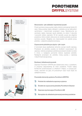 Porotherm Dryfix - system murowania na zaprawę w piance | PDF