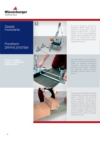 Porotherm Dryfix - system murowania na zaprawę w piance | PDF