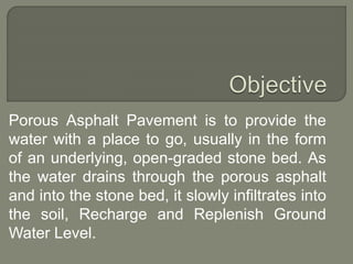 Porous asphalt pavement for stormwater management | PPTX