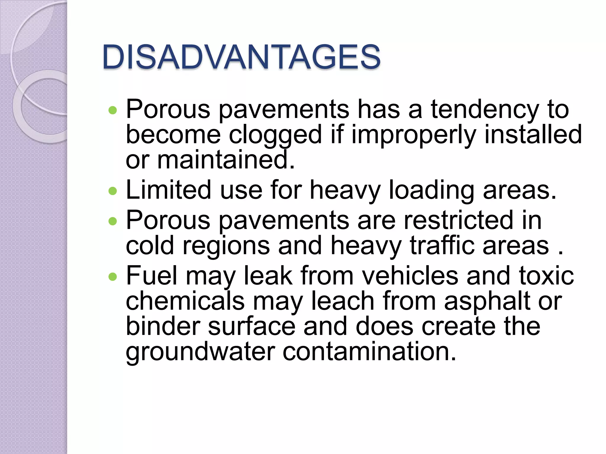 Porous asphalt pavement ppt | PPTX