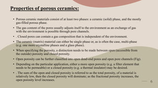 Porous Ceramics seminar and technical writing | PPT