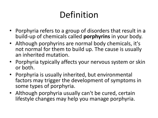 Porphyria | PPT