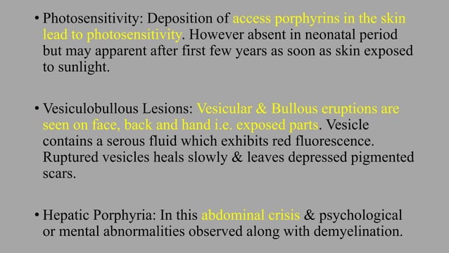 Porphyria | PPTX | Blood Disorders | Diseases and Conditions