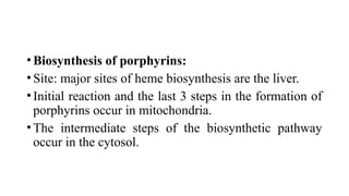 porphyria - Different types, clinical diagnosis | PPT