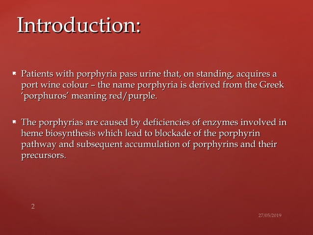 Porphyria | PPT