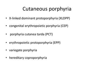 Porphyria the vampire disease | PPTX | Skin and Dermatology | Diseases ...