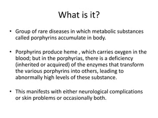 Porphyria The Vampire Disease