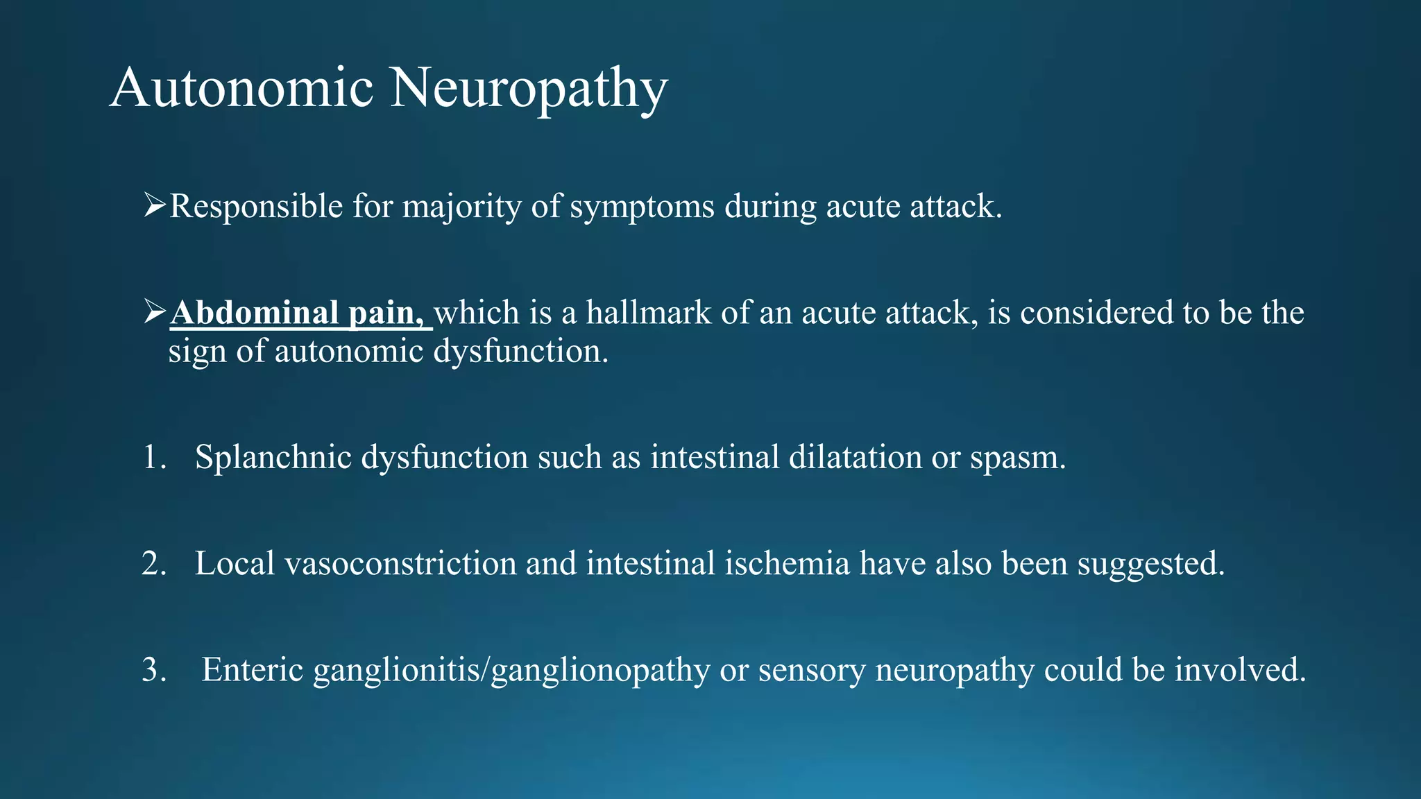 Porphyrias and neurological menifestations | PPTX