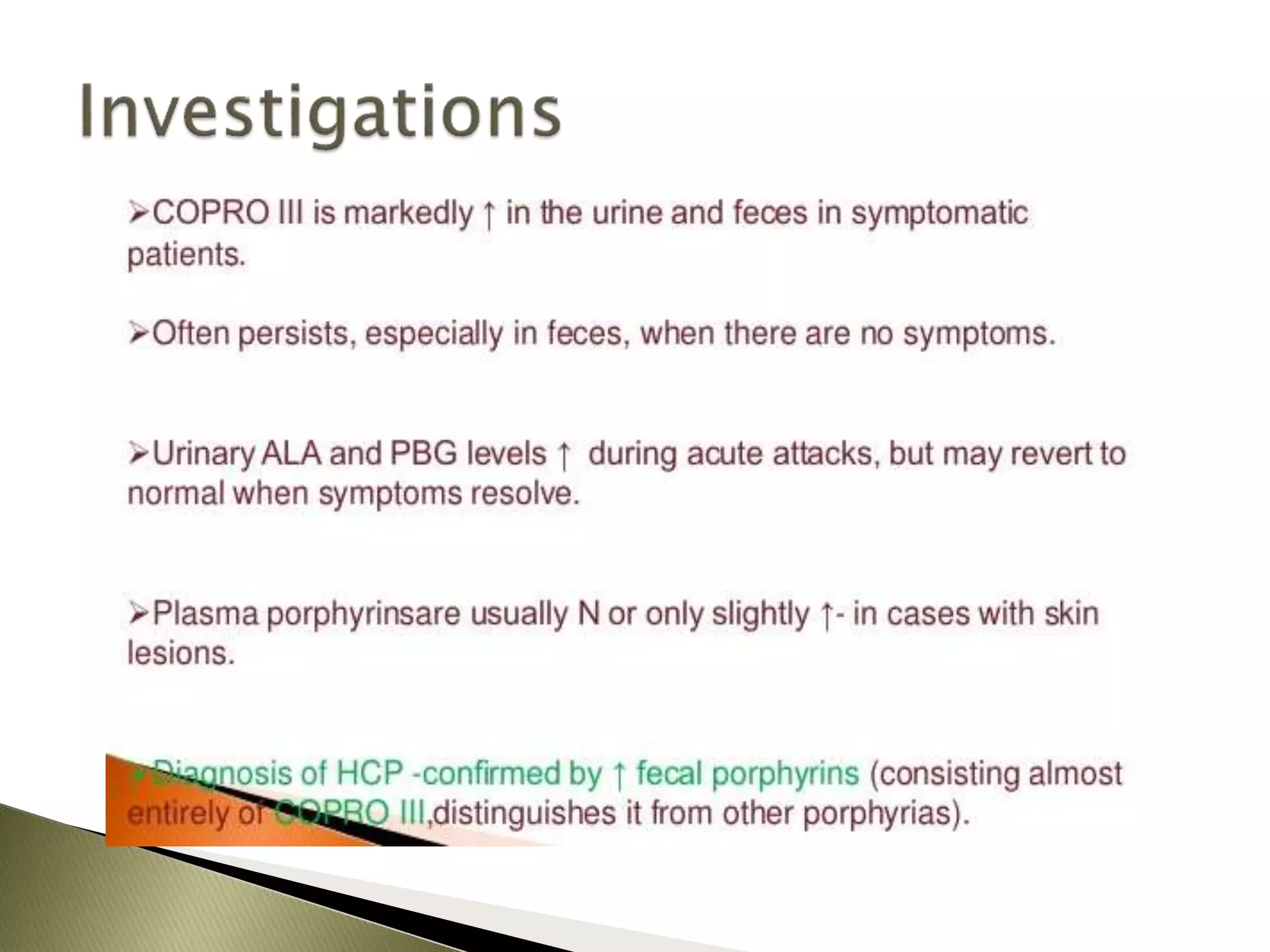 Porphyrias | PPT