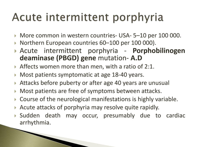 Porphyrias | PPT