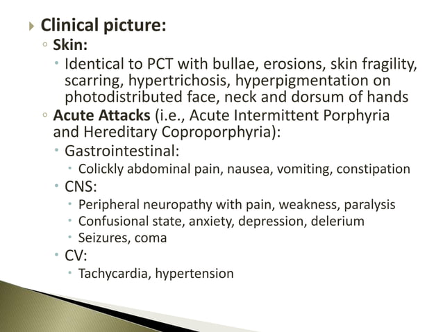 Porphyrias | PPT