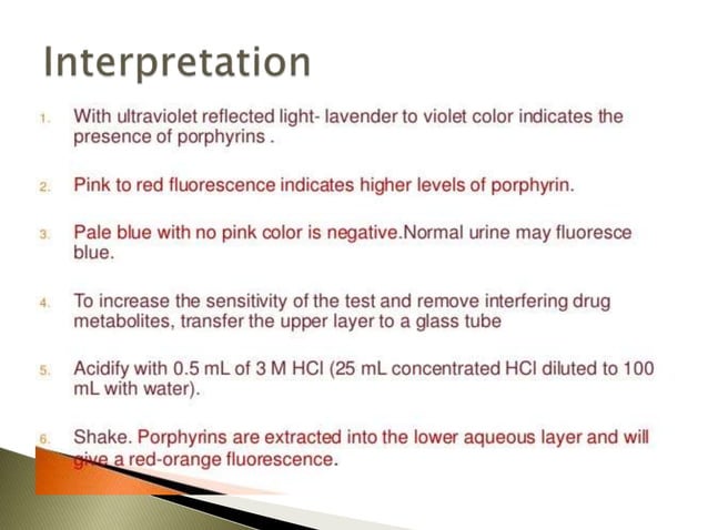 Porphyrias | PPT