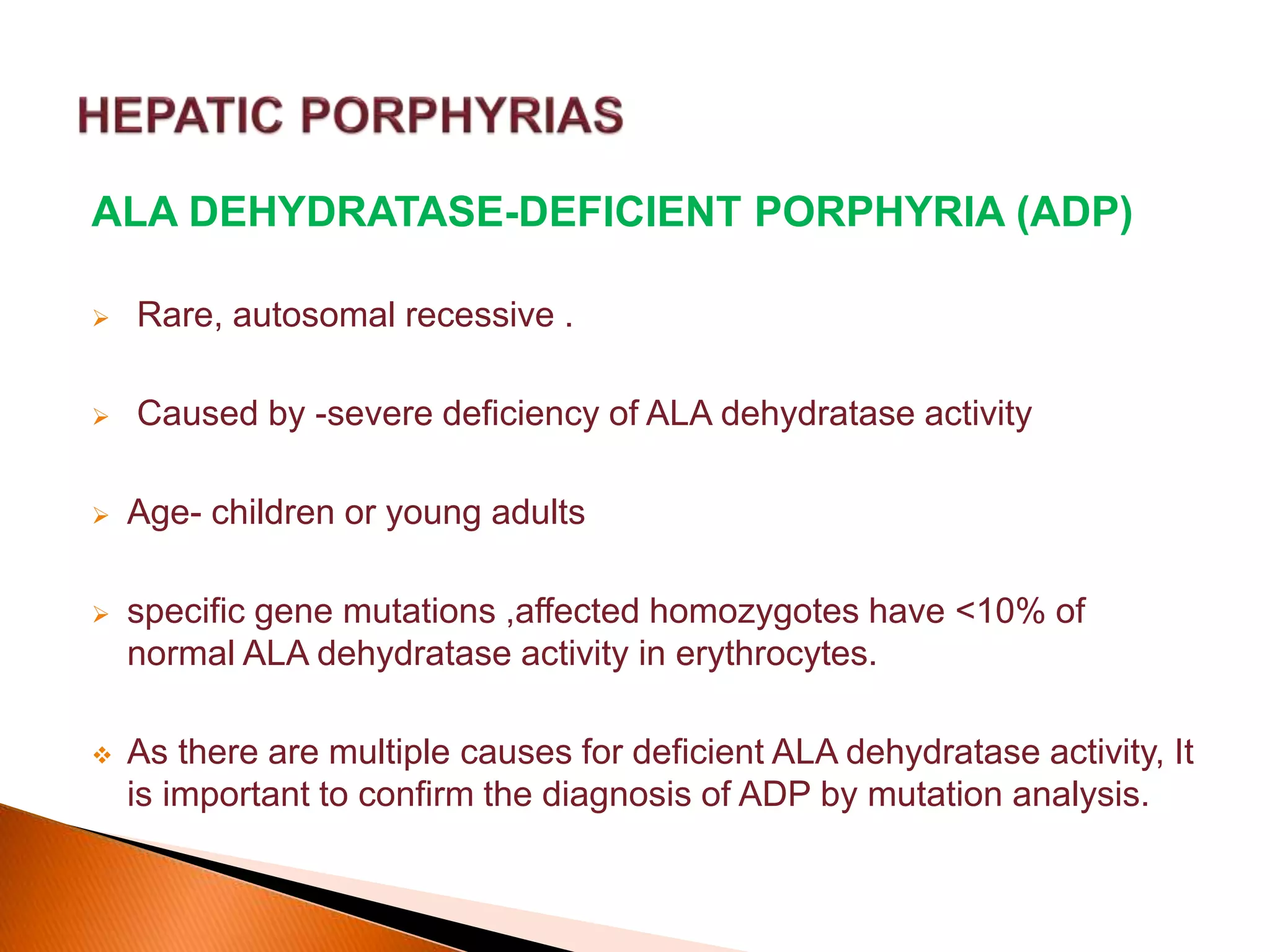 Porphyrias and lab diagnosis | PPTX