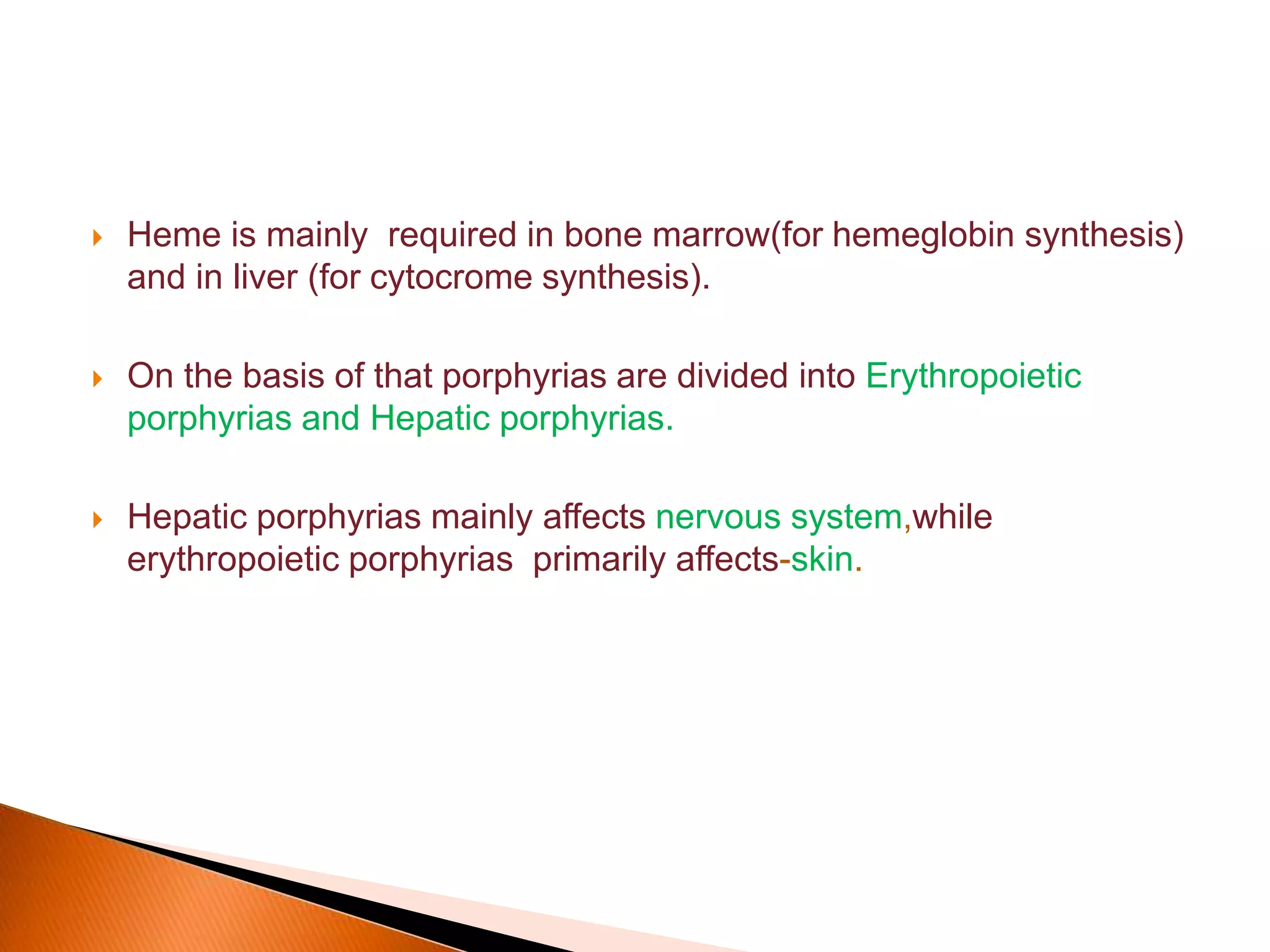 Porphyrias and lab diagnosis | PPTX