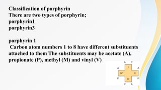 porphyrin is completly explained in presentation | PPTX