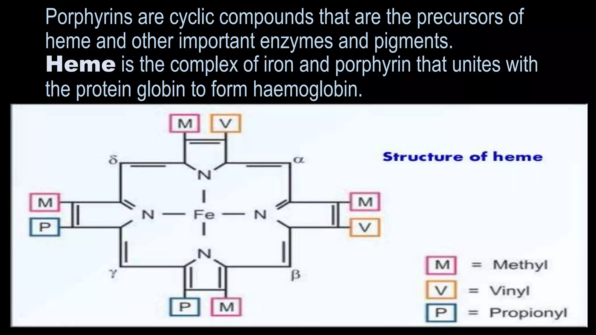 Porphyrin metabolism | PPTX | Chemistry | Science