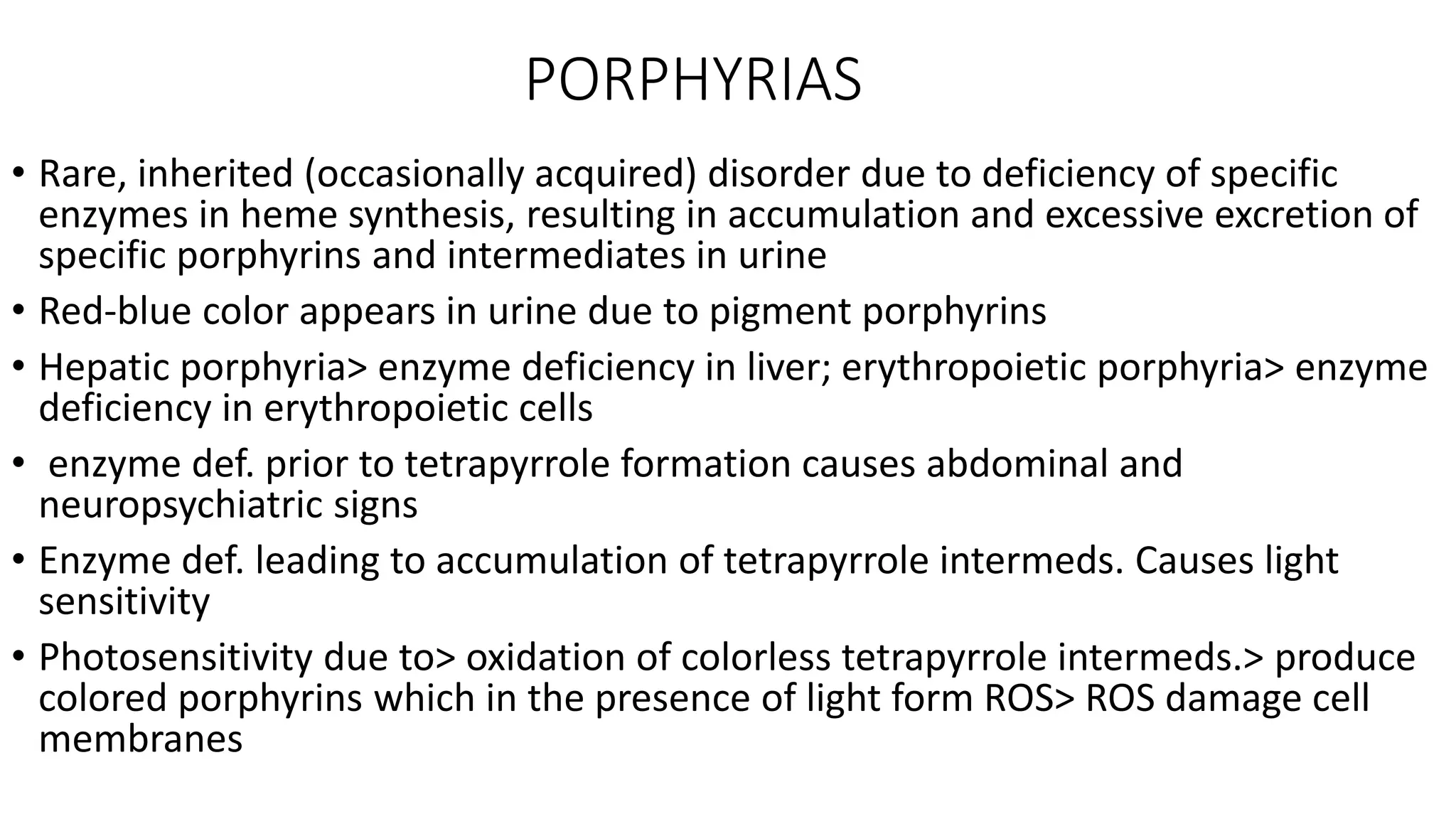 Porphyrin Metabolism | PPTX